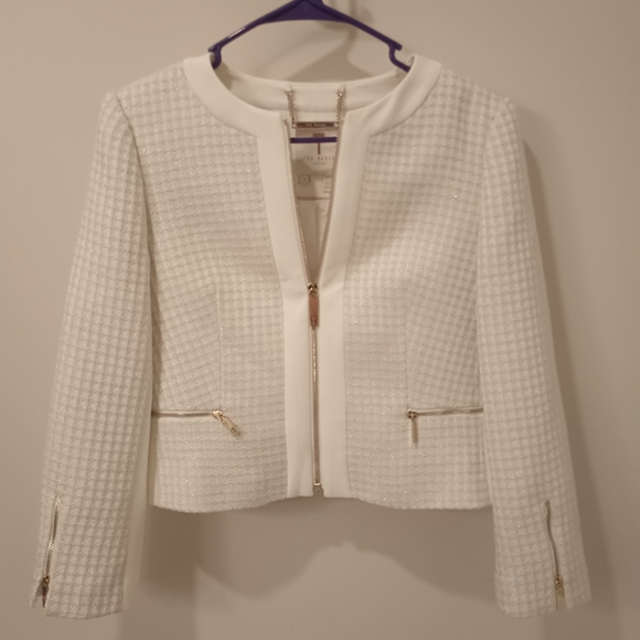Ted Baker | Jackets & Coats | Nwot Ted Baker Jenniah Cropped Jacket ...